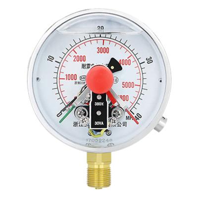 China 100mm Electric Contact Mpa Pressure Gauge -1...0...100 Mpa Range Shockproof Apparatus for sale