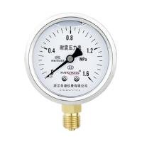 China Stainless Steel Shell Liquid Filled Pressure Gauge for 60mpa Cookers in Food Industry for sale