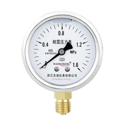 China Stainless Steel Shell Liquid Filled Pressure Gauge for 60mpa Cookers in Food Industry for sale