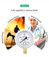 China Stainless Steel Shell Liquid Filled Pressure Gauge for 60mpa Cookers in Food Industry for sale