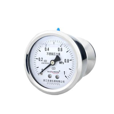 China Glycerin Pressure Gauge Manometer with Sanitary Diaphragm and Stainless Steel Construction for sale