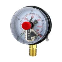 China Copper Joint 100mm Magnetic Fuel Gas Pressure Gauge with Contact Switch and OEM Automatic Control for sale