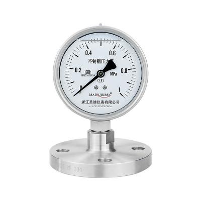 China High Temperature Resistant Stainless Steel Pressure Gauge for Pneumatic Applications for sale