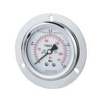 China Customized 2.5% Precision Axial Connected Manometer Liquid Filled Pressure Gauge for sale