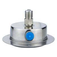 China Customized 2.5% Precision Axial Connected Manometer Liquid Filled Pressure Gauge for sale