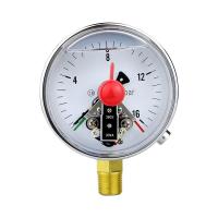 China 100mm Stainless Iron OEM Water Gas Pressure Gauge Tester with Magnetic Electrical Contact for sale