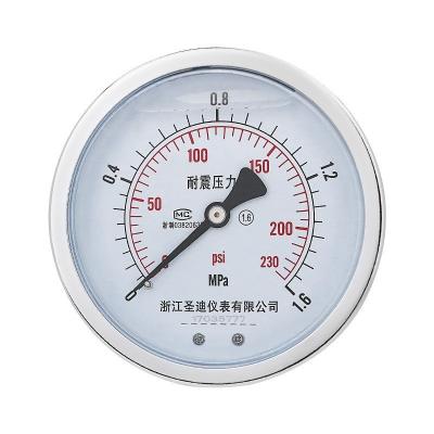 China Standard Thread M20*1.5 Back Connected Air Pressure Gauge for Gas and Liquid Measurement for sale