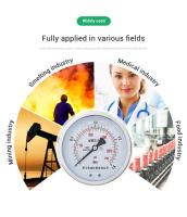 China Standard Thread M20*1.5 Back Connected Air Pressure Gauge for Gas and Liquid Measurement for sale