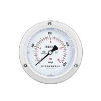 China Standard Thread M20*1.5 Axial Manometer Stainless Steel Housing Micro Pressure Gauge for sale