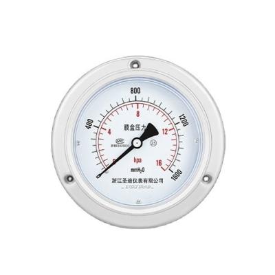 China Standard Thread M20*1.5 Axial Manometer Stainless Steel Housing Micro Pressure Gauge for sale