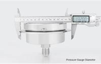China Standard Thread M20*1.5 Axial Manometer Stainless Steel Housing Micro Pressure Gauge for sale