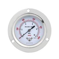 China YE60ZT 0-100KPa Range Axial Flange Edge Air Pressure Manometer with 2.5% Accuracy for sale