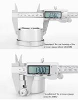 China 100KPa Range Stainless Steel Diaphragm Seal Manometer Gauge for Natural Gas M14*1.5 Thread for sale