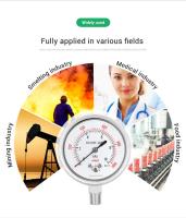 China 100KPa Range Stainless Steel Diaphragm Seal Manometer Gauge for Natural Gas M14*1.5 Thread for sale
