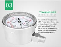 China 304 All Stainless Steel Capsule Micro Air Pressure Gauge for Gas Pressure Measurement for sale