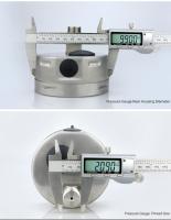 China Thread NPT High Pressure Gas Meter with 1.6% Precise Bar Unit Scale Stainless Steel 304 for sale