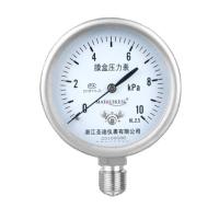 China 76mm Yueqing Pressure Instrument Manometer Pressure Gauge with Radial Diaphragm Seal for sale