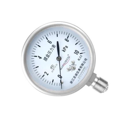 China High Precision -2.5-100kpa Stainless Steel Manometer Pressure Gauge from Zhejiang for sale