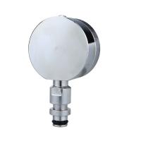 China OEM Dual Memory Pointers Glycerin Pressure Gauge DN10 KJ10 Connected 60/80Mpa Manometer Pressure For Mining for sale