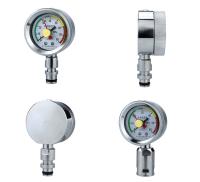 China OEM Dual Memory Pointers Glycerin Pressure Gauge DN10 KJ10 Connected 60/80Mpa Manometer Pressure For Mining for sale