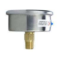 China 62.5mm Back Connected 1/4 Brass Thread Oil Pressure Hydraulic Bull Manometer for OEM for sale