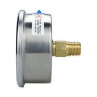 China 62.5mm Back Connected 1/4 Brass Thread Oil Pressure Hydraulic Bull Manometer for OEM for sale