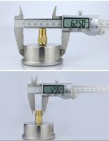 China 62.5mm Back Connected 1/4 Brass Thread Oil Pressure Hydraulic Bull Manometer for OEM for sale