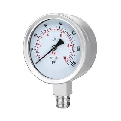 China Precision Instrument 1.6% Stainless Steel Pressure Gauge for Biogas Industry for sale