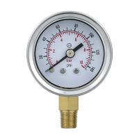 China 1.5 inch 40bar/psi stainless steel case brass connection dry pressure gauge manometer for sale