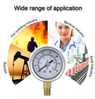 China 1.5 inch 40bar/psi stainless steel case brass connection dry pressure gauge manometer for sale