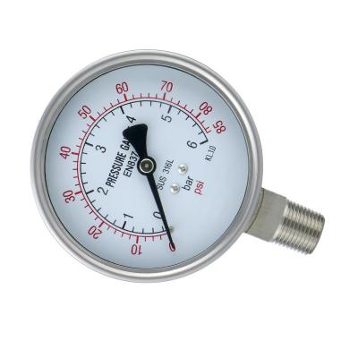 China Professional 2.5-400bar Hydraulic Pressure Gauge with 40 Range and CE Certification for sale