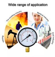 China 100mm NPT1/2 Dry Pressure Gauge with Iron Shell and Copper Connector Precision 1.6% for sale