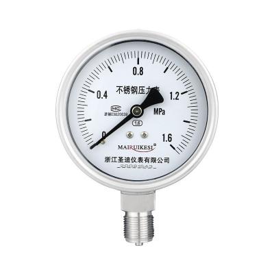 China Customized Stainless Steel Pressure Gauge for OEM Mpa Scale LPG 100mm Pressure Test Gauge for sale