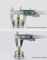 China 41.5mm Back Mounted Pressure Gauge for Water and Gas Applications in Biogas Systems for sale