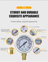 China 50.5mm High Accuracy Water Pressure Indicator 2.5% for Universal Air Pressure Gauge for sale