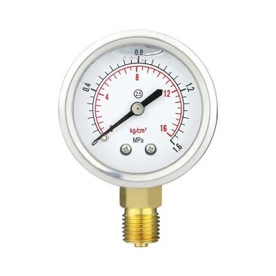 China 50mm Liquid Filled Pressure Gauge for High Temperature Hydraulic Pressure Measurement for sale