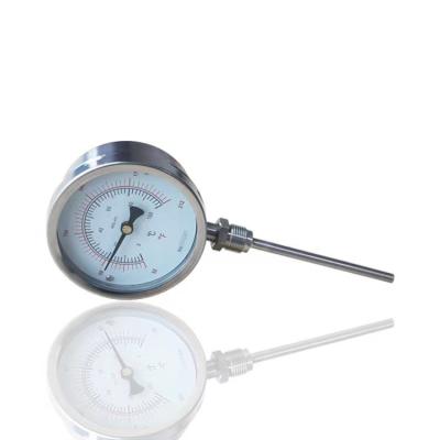 China Stainless Steel Bimetal Thermometer 3 Inch 0-150 Degree for Industrial Applications for sale
