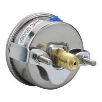 China Zhejiang Made 62.5mm Nominal Diameter 100psi/bar Back/Axial Connection Pressure Gauge for sale