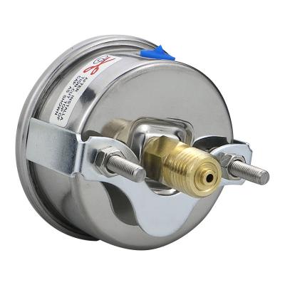 China Zhejiang Made 62.5mm Nominal Diameter 100psi/bar Back/Axial Connection Pressure Gauge for sale