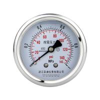 China Zhejiang Made 62.5mm Nominal Diameter 100psi/bar Back/Axial Connection Pressure Gauge for sale