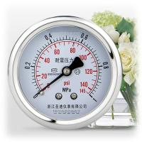 China Zhejiang Made 62.5mm Nominal Diameter 100psi/bar Back/Axial Connection Pressure Gauge for sale