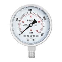 China High Precision 100KPa Micro Pressure Gauge with Dual Scale and Stainless Steel Housing for sale