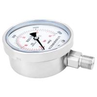 China High Precision 100KPa Micro Pressure Gauge with Dual Scale and Stainless Steel Housing for sale