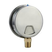 China Customized Support 100mm NPT1/2 Stainless Steel Oil Pressure Gauge with 10mm Range for sale