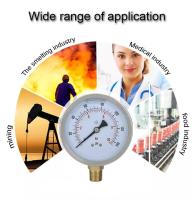 China 100mm NPT1/2 Brass Connection Pressure Gauge with Stainless Steel Housing OEM Support for sale