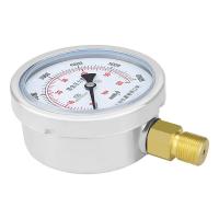 China 304 Stainless Steel M20*1.5 100mm Capsule Pressure Gauge for Precise Oil Gas Measure for sale