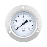 China -Made 100mm Precision Axial Flange Edge Pressure Gauge for Water and Gas Measurement for sale