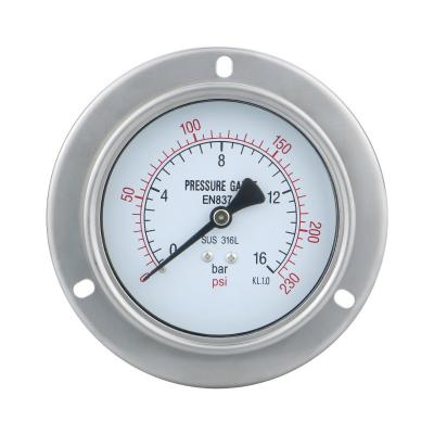 China High Pressure Stainless Steel Manometer M20*1.5 Thread for Axial Edge Pressure Gauge for sale