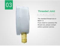 China 100mm Precision Panel Mount Pressure Gauge for Oil-Filled Water Air Pressure Measurement for sale