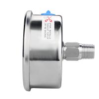China 62.2mm High Precision 1.6 Nominal Diameter Bourdon Tube Stainless Steel Pressure Gauge for sale